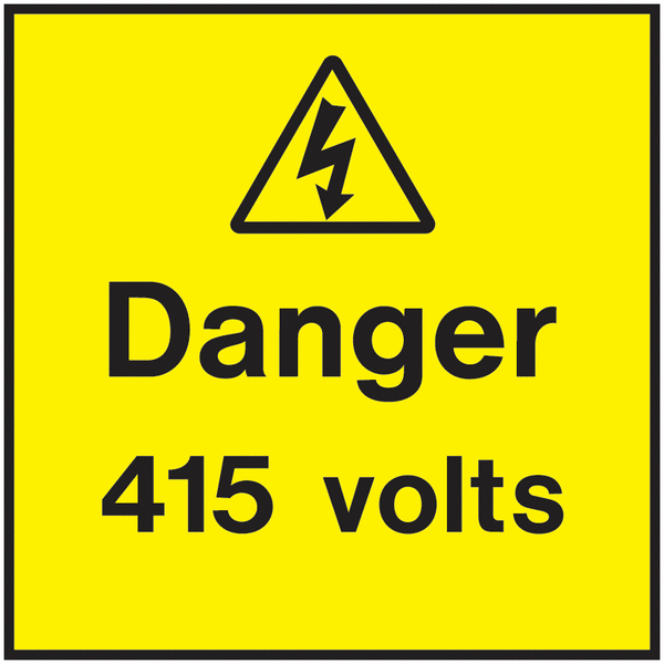 Danger 415 Volts - On-The-Spot Electrical Safety Labels | Seton