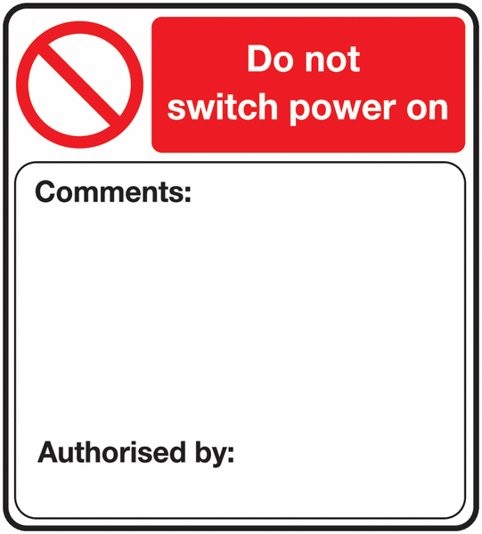 Safety Tag System Do Not Switch Power On Labels | Seton