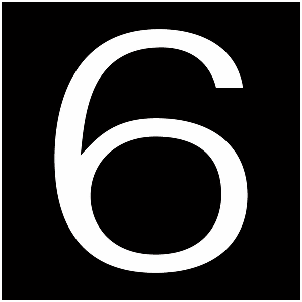 Pictogramme d'information - Numérotation - Chiffre 6 | Seton