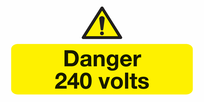Danger 240 Volts - Eco Friendly Safety Labels On-a-Roll | Seton
