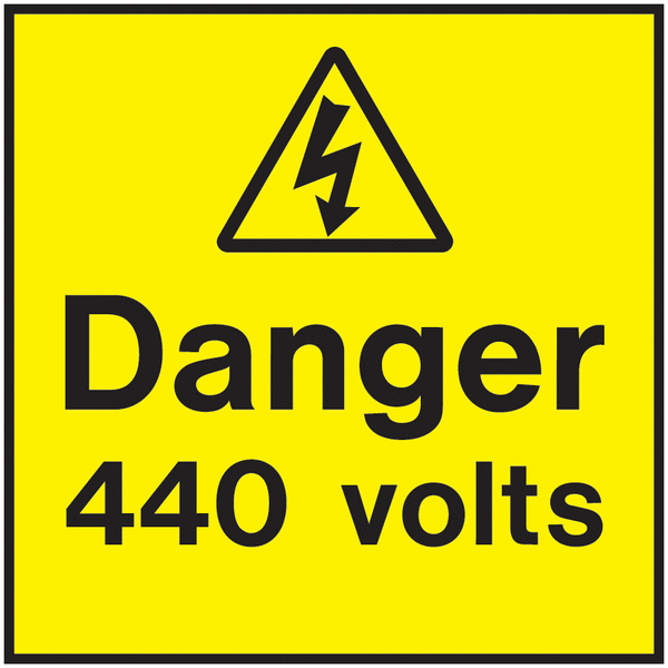 Danger 440 Volts - On-The-Spot Electrical Safety Labels | Seton