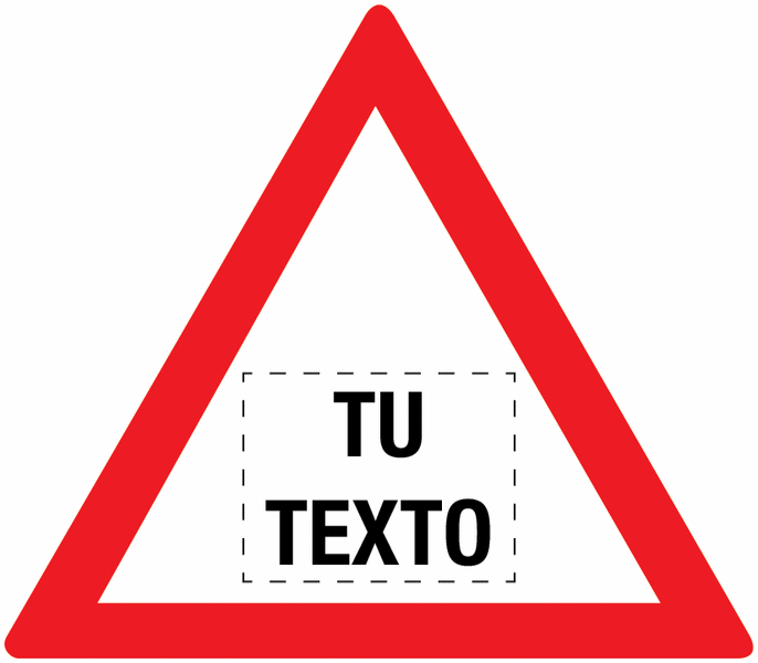 Señal de ceda el paso plana o con cubrecantos personalizada | Seton