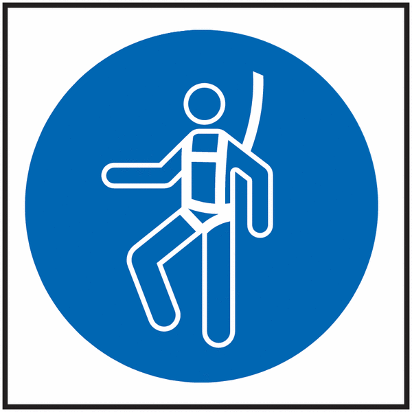 Fall Arrest Harness Vinyl Safety Labels On-a-Roll | Seton