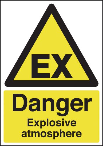 Danger Explosive Atmosphere (Ex Symbol) Signs | Seton