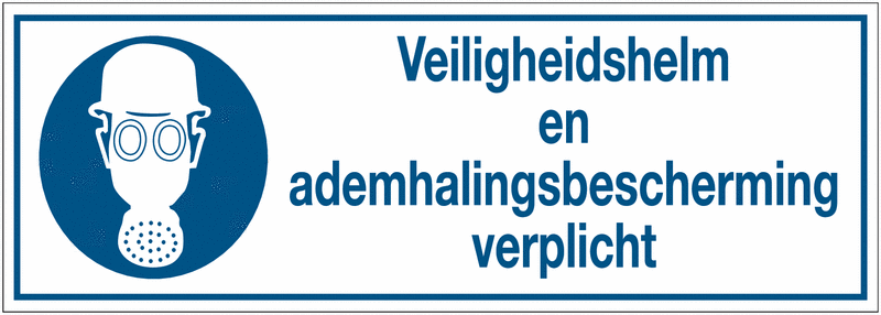 Rechthoekige gebodsborden en -stickers - Veiligheidshelm en ...