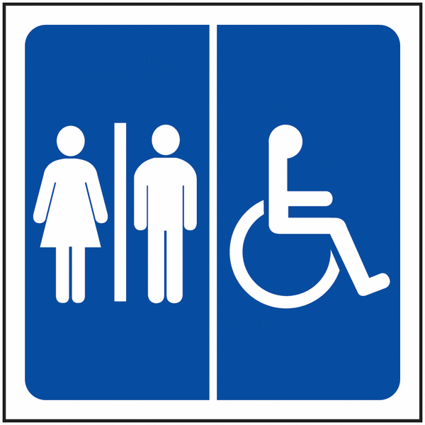 Pictogramme WC Hommes/Femmes Handicapés | Signals