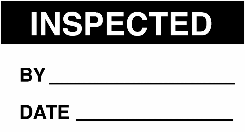 Inspected By/Date Jumbo Write-On Labels | Seton