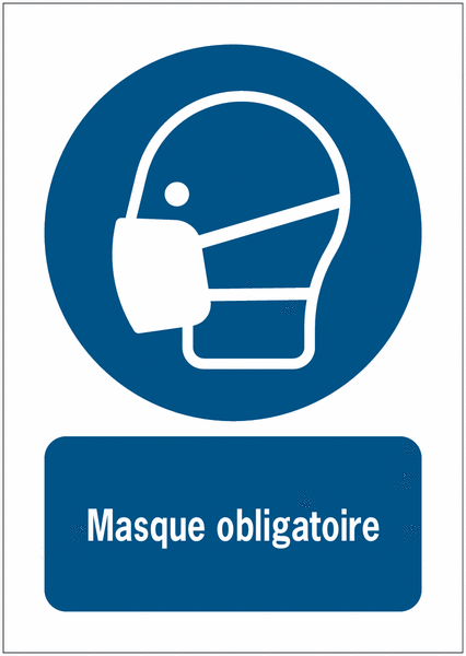 Panneau ISO 7010 - Masque obligatoire - M016 | Seton
