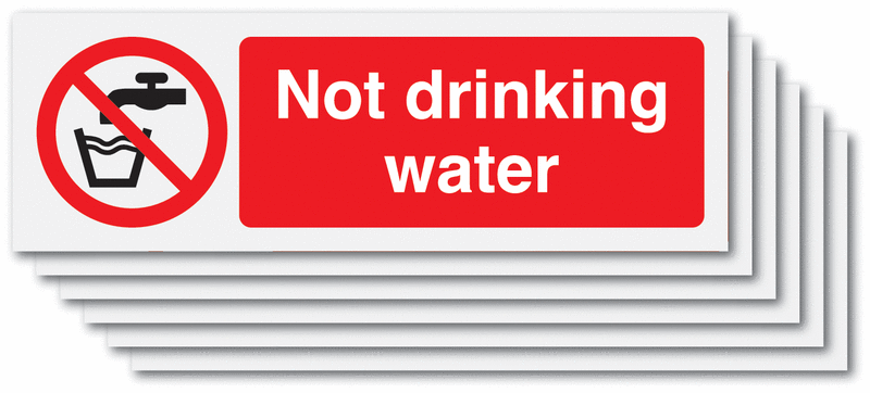 On-the-Spot Safety Labels - Not Drinking Water | Seton