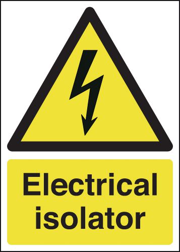 Electrical Isolator Signs | Seton