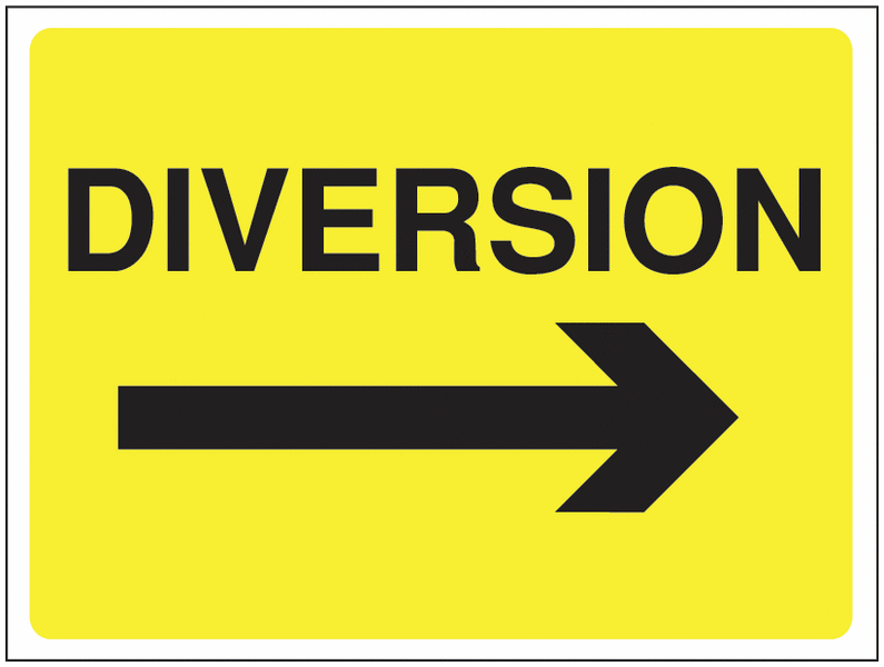 Construction Signs - Diversion Arrow Right | Seton