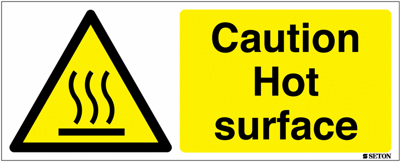 Caution - Hot Surface Sign | Seton