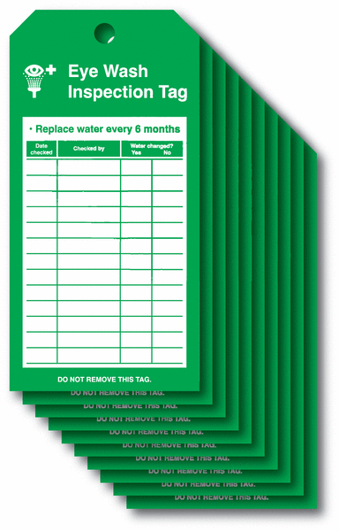 Eyewash Inspection Tags. Quick, Easy, Zero-Fuss Delivery | Seton