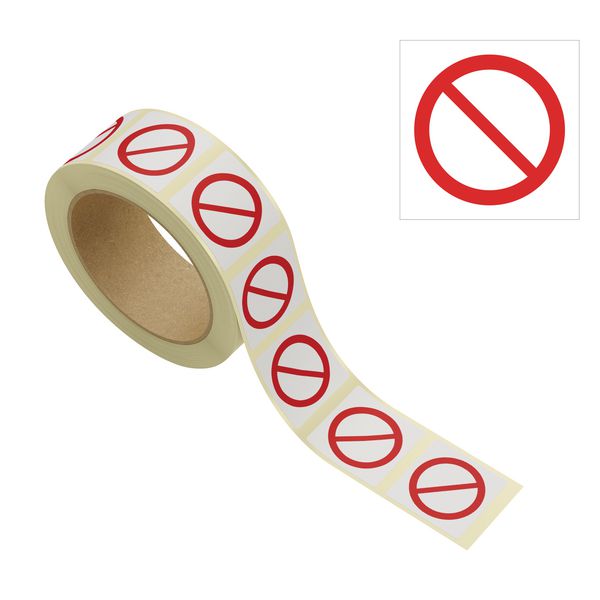 Prohibited Symbol - Vinyl Safety Labels On-a-Roll | Seton