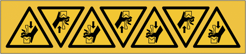 Skylt med piktogram "Klämrisk" EN ISO 7010, W030 | Seton