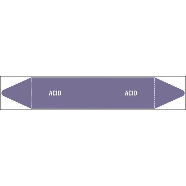 British Standard Single Pipe Marker- Acid | Seton