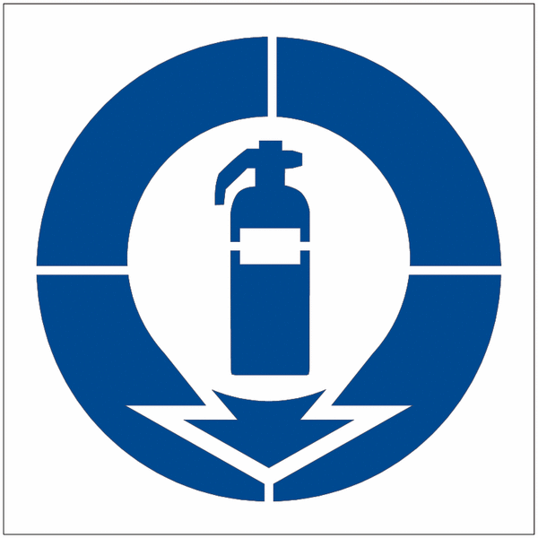 Pochoir pour marquage au sol et mural symbole "extincteur" | Seton