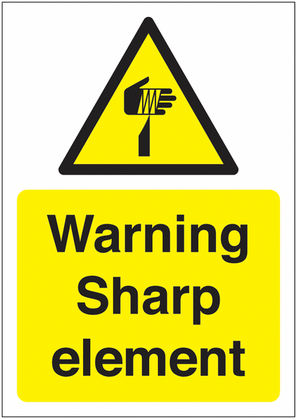 Warning Sharp Element Sign | Seton