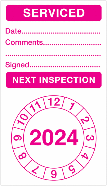 Serviced - Inspection Labels 2024 | Seton