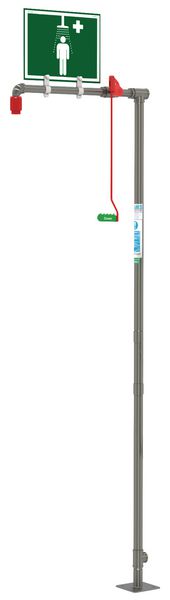 Nooddouche op voet uit inox | Seton