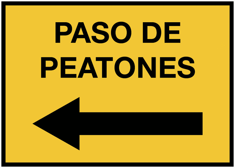 Señal de obras - Paso de peatones | Seton