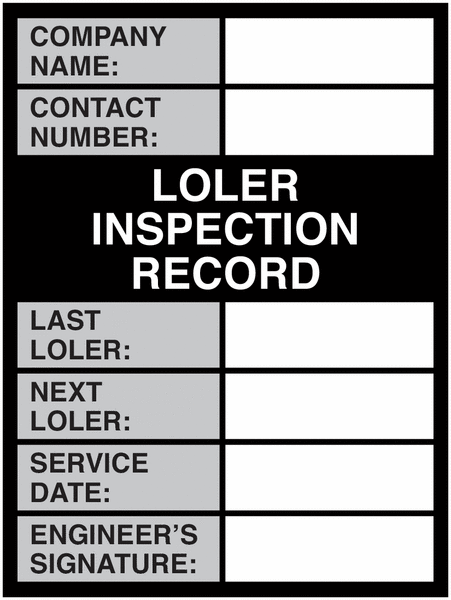 LOLER Inspection Labels | Seton