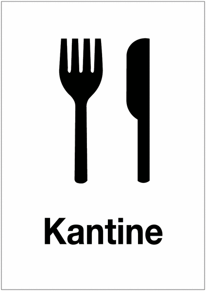 Borden en stickers ISO 7001 - Kantine - CF001 | Seton