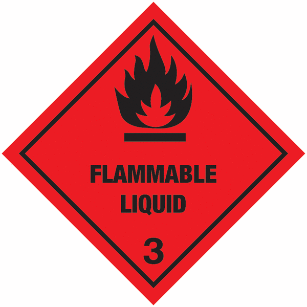 Flammable Liquid & 3 - Hazard Warning Diamonds | Seton