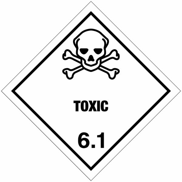 Toxic Substance 6.1 Easy Peel Hazard Diamond Labels | Seton