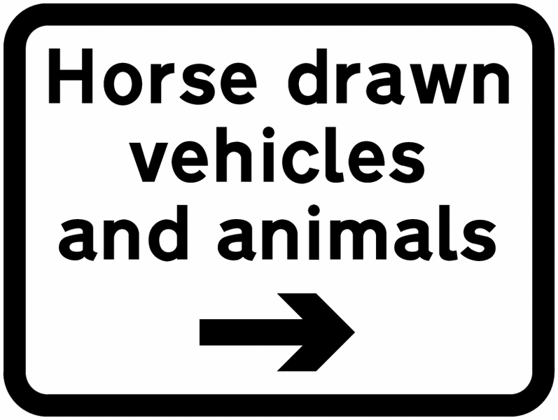 Traffic Signs - Horse Drawn Vehicles And Animals - Right | Seton