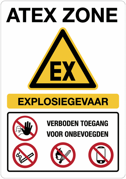 ToughWash®-sticker - ATEX - Explosiegevaar | Seton
