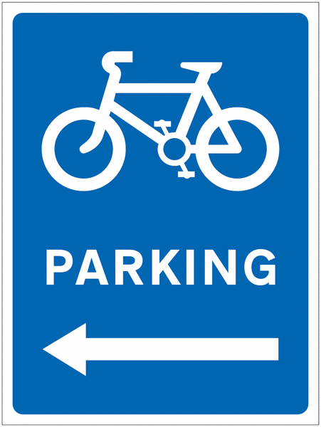 Cycle Parking Left Arrow Sign for Car Parks | Seton