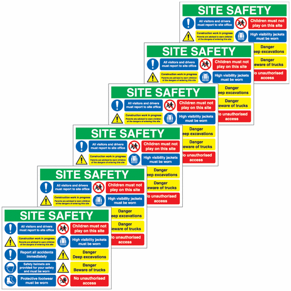 Site Safety Signs All Visitors & Drivers Must Report.. | Seton
