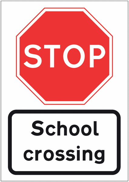 STOP - School Crossing Sign | Seton