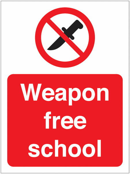Weapon Free School Sign | Seton