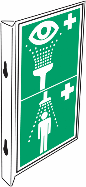 Señal lavaojos de emergencia, letreros y pictogramas | Seton