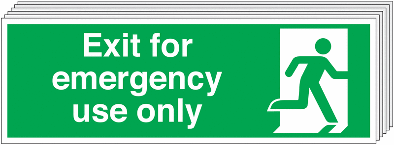6-Pack Exit For Emergency Use Only Signs | Seton