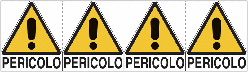 Adesivi di pericolo generico in PVC - Pericolo | Seton