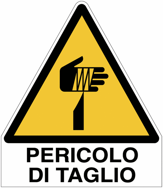 Adesivi di pericolo in PVC - Pericolo di taglio | Seton