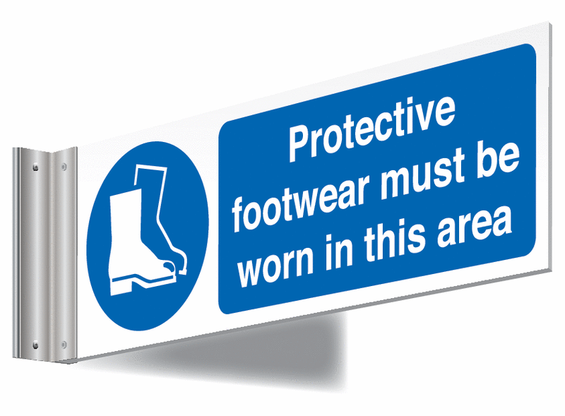 Protective Footwear Awareness Projecting Wall Sign | Seton