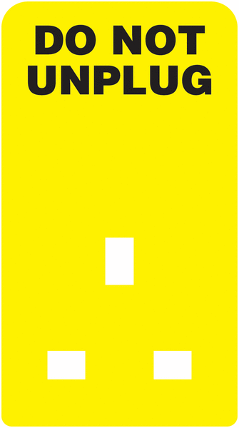 Plug Tab 'DO NOT UNPLUG' | Seton