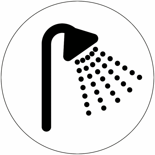 Shower Symbol Economy Washroom Signs | Seton