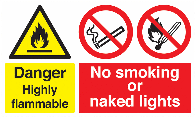 Highly Visible UK Flammable Signs - Super Fast Delivery! | Seton