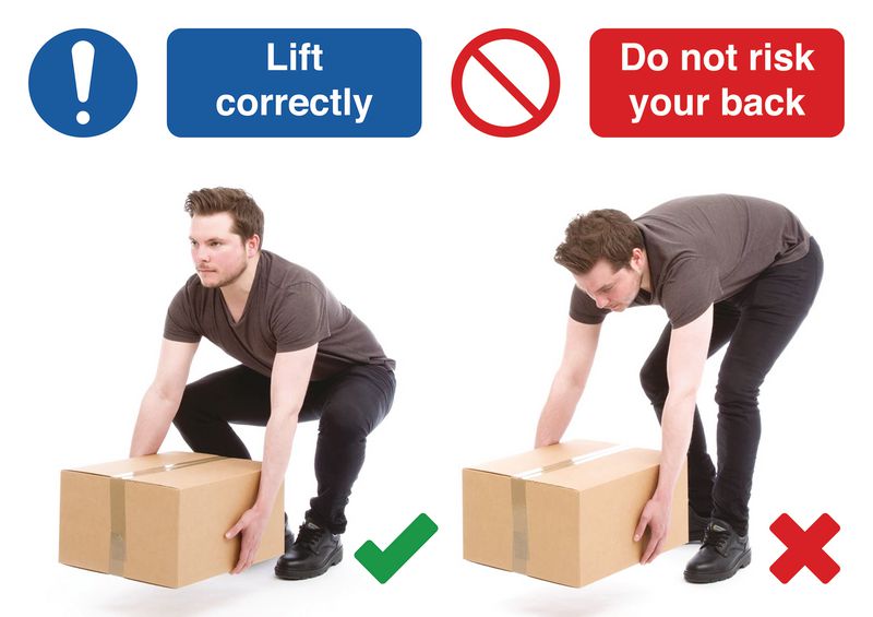 Lift Correctly Do & Don't Visual Signs | Seton