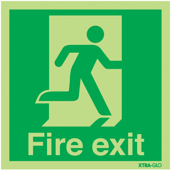 Xtra-Glo Fire Exit Right Signs | Seton