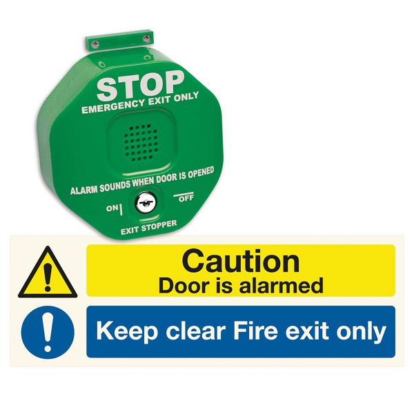 Door Exit Stopper and Sign Kits | Seton