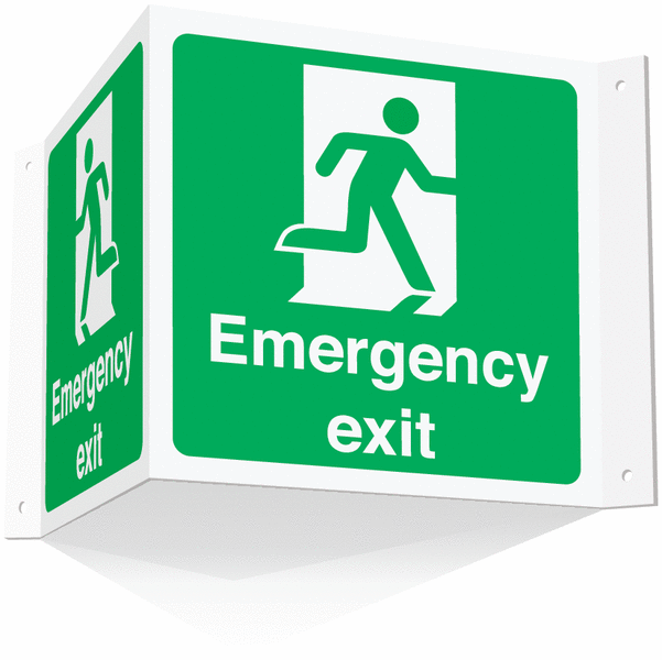 Emergency Exit Projecting '3D' Sign | Seton