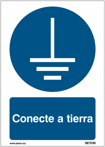 Señal UNE EN ISO 7010 A3/A4/A5 Conecte a tierra - M005 | Seton