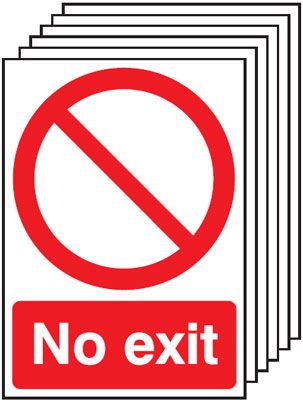 6-Pack No Exit Signs | Seton