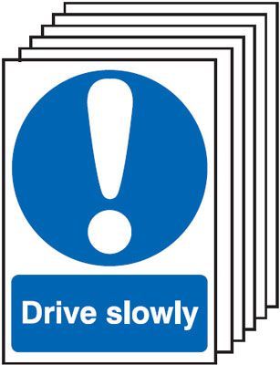6-Pack Drive Slowly Signs | Seton